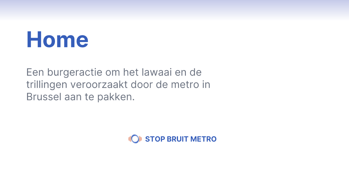 Home | Stop Bruit Metro